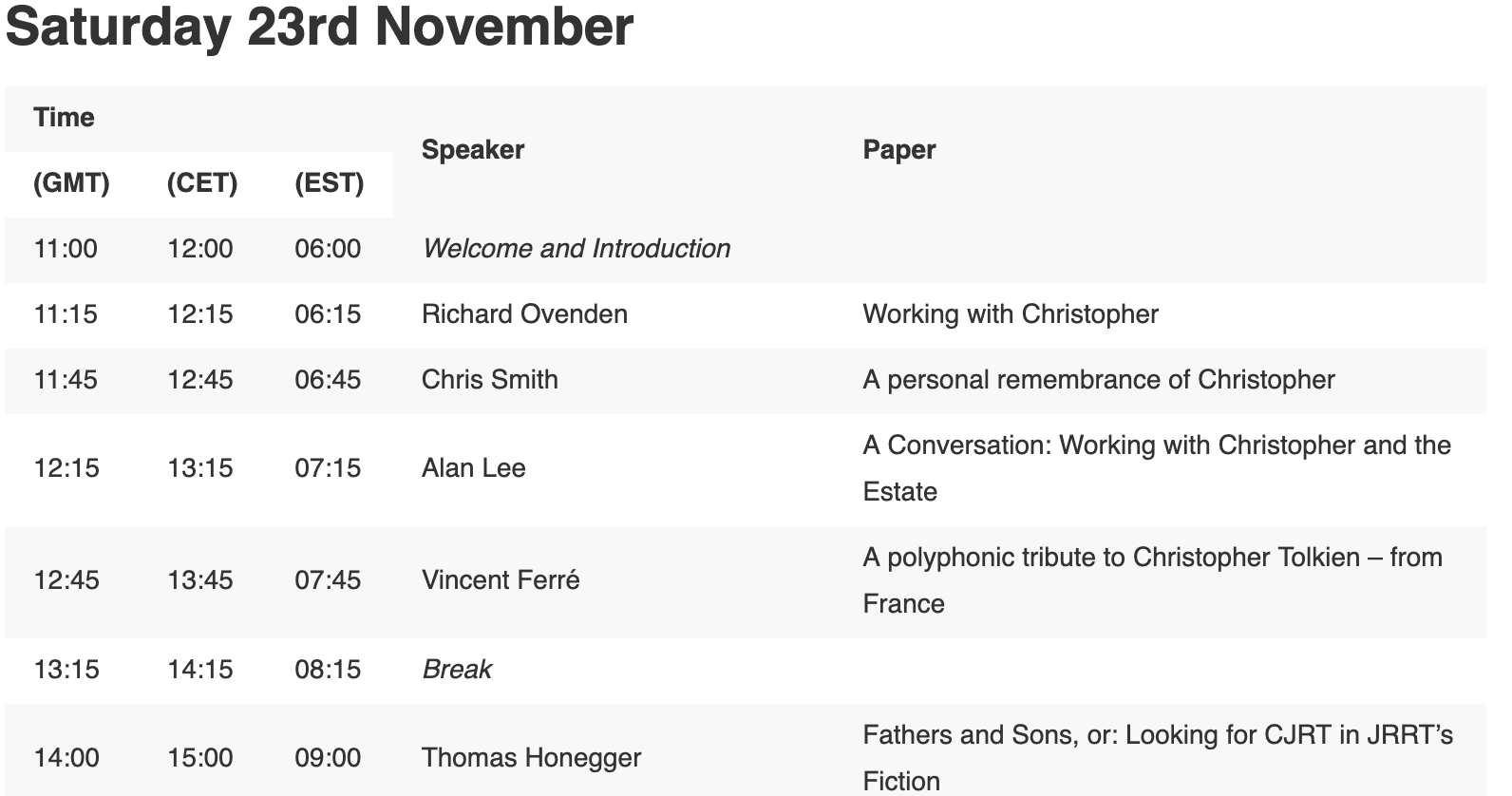 Colloque en hommage à Christopher Tolkien / Centenary Conference (en ...